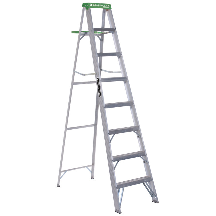 Louisville Ladder, 8 Ft, Aluminum Step Ladder, Type Ii, 225 Lb Load ... Louisville Ladder, 8 Ft, Aluminum Step Ladder, Type Ii, 225 Lb Load ...
